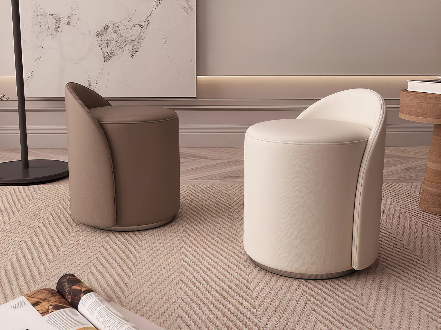 Parkwood Modern Leather Dressing Chair | Agape Furniture